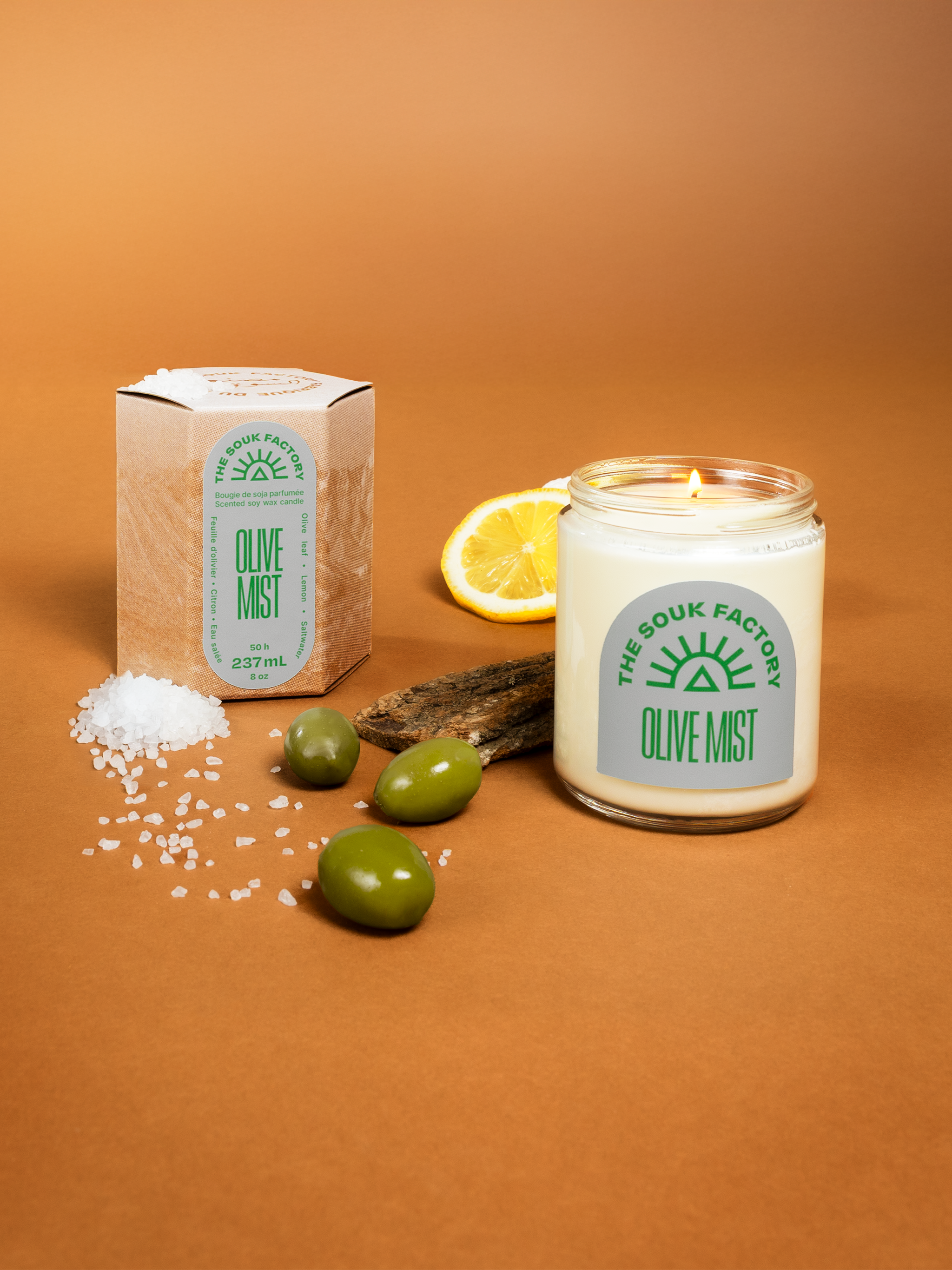 Bougie - Olive Mist - The Souk Factory